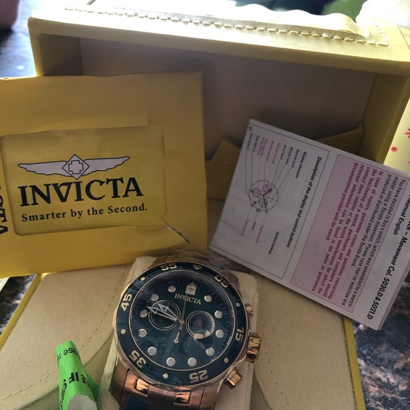 Invicta | Accessories | Invicta Model 075 Pro Diver Gold Case Watch ...